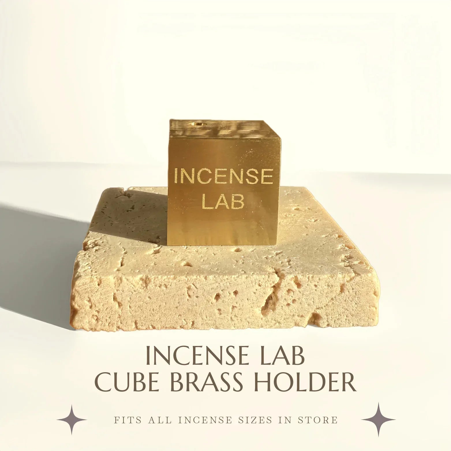 Signature Cube Brass Incense Holder — Minimal & Timeless 3-Hole Design ...